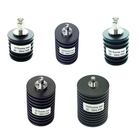 Huajunming Rf Coaxial Dummy Load Resistor For Sma Male Connector 5 100w 50Ω Dc 3ghz Round 50w