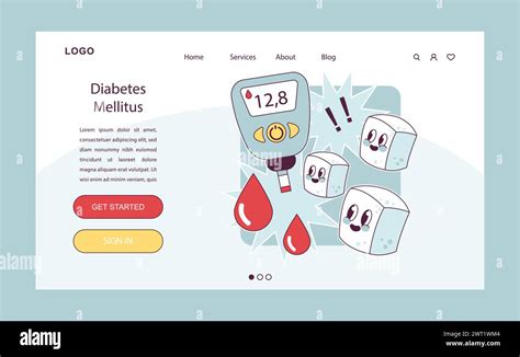 Endocrine System Disease Measuring Sugar Blood With Glucose Meter