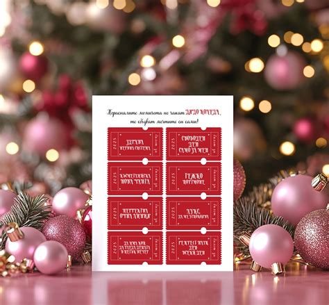 Коледно Новогодишни късмети билети за 2025 Свещи Горещи