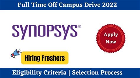 Synopsys Off Campus Drive 2022 Hiring Freshers For Software Engineer Position Apply Now