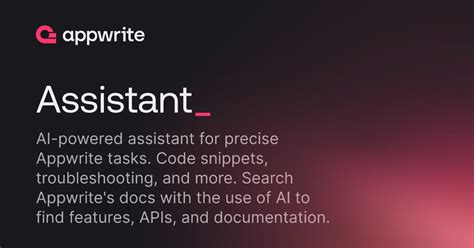 Assistant Docs Appwrite
