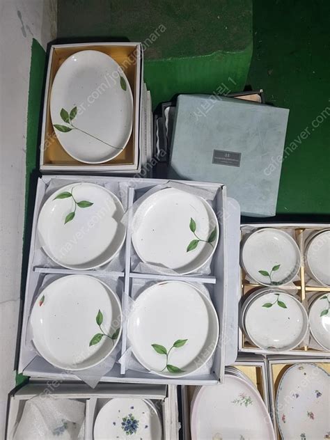 미사용 한국도자기 찬기 반찬그릇 오벌접시 생선접시 주방가구 중고나라