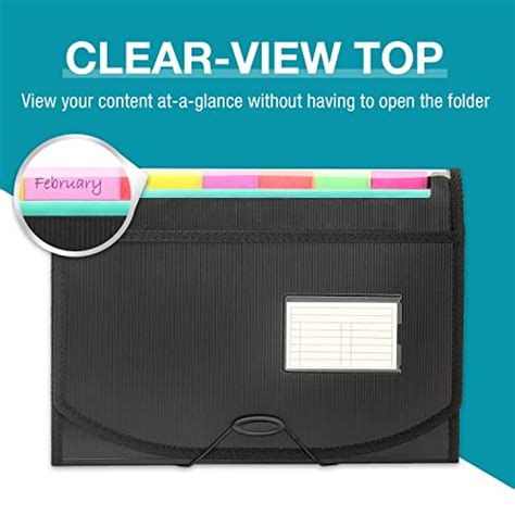 H4d Acordian File Keeper 13 Pocket Expanding File Folder Organizer For Documents