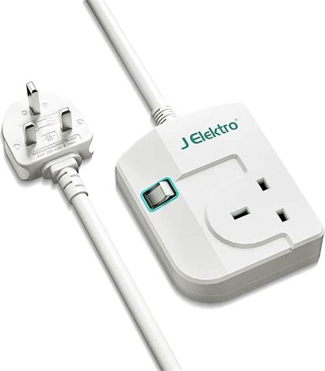 Single Extension Lead J Elektro Extension Socket Switched Power Strip With 3m Extension Cord