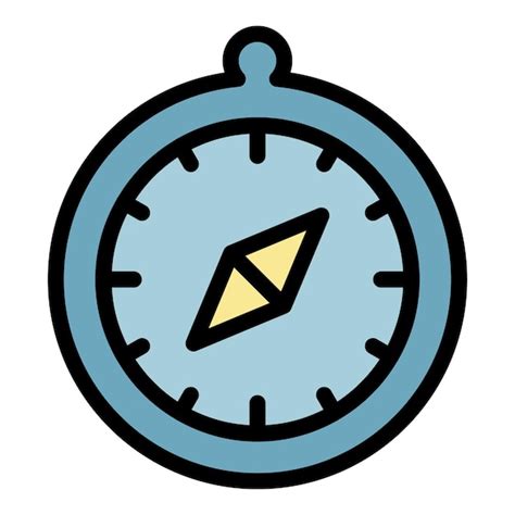 Premium Vector Navigation Compass Icon Outline Navigation Compass Vector Icon Color Flat Isolated
