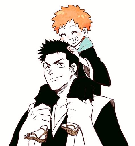 Kurosaki Kazui And Kurosaki Isshin Bleach Drawn By Choko Egg Danbooru