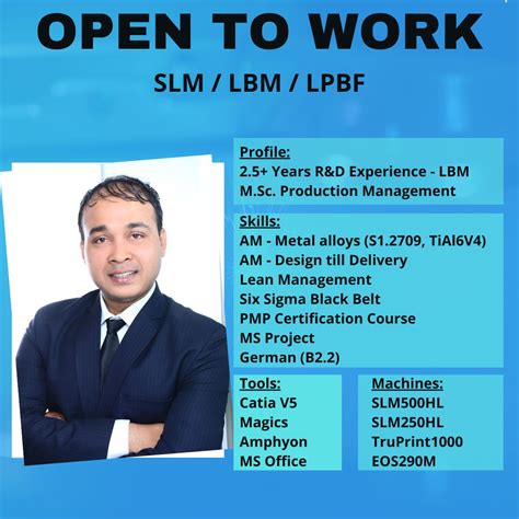 Msc Jaya Prakash Kar On Linkedin Opentowork 3dprinting Slm