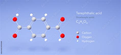Terephthalic Acid Molecule Molecular Structures Precursor Polyester