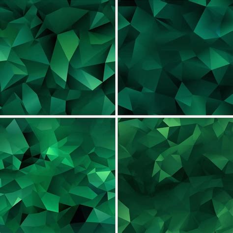 Premium Vector Abstract Design Geometric Pattern Green Triangle