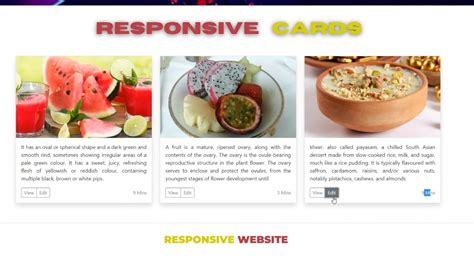 How To Make Responsive Cards Using Html Css3 And Bootstrap 5 Youtube