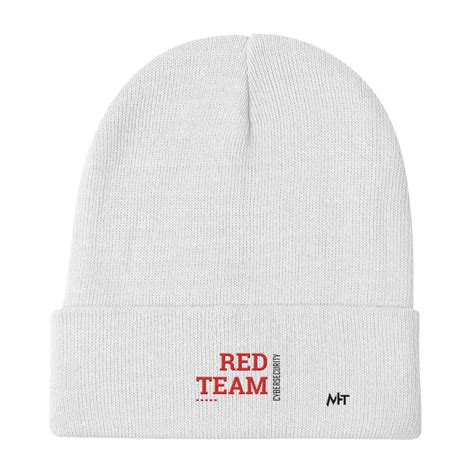 cyber security red team v12 embroidered beanie myhackertech