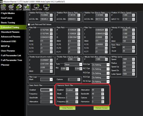 Fft Parameters Relationship Between Extended Tuning Page And Full