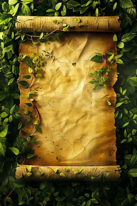 A Scroll With Leaves And Vines On It Stock Image Image Of Outdoor Vines 326844965