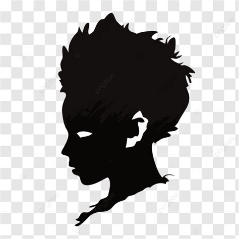 Omo의 소년 실루엣 벡터 흰색 배경에 있는 마누의 단순한 검은색 아이콘 그림자 없음 작은 프레임 중앙 Png 일러스트