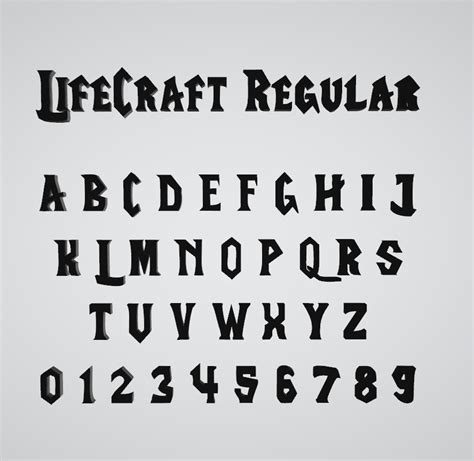 Stl File Lifecraft Regular Font Alphabet Letters Numbers 🔢 Obj ・3d Printing Idea To Download・cults