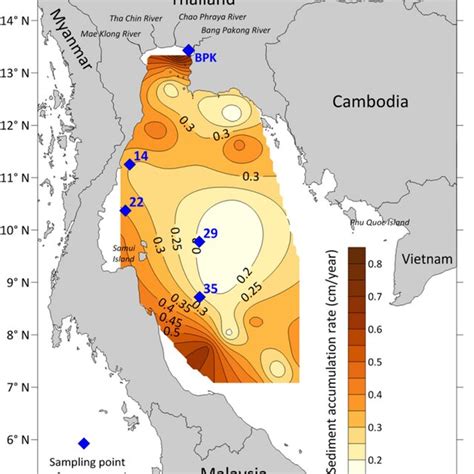 The Locations Of Sediment Cores Collected In This Study Are Indicated