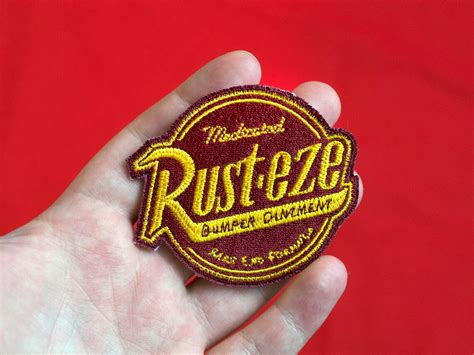Rust Eze Logo From Disney Pixar Cars Movie Fully Embroidered Etsy Canada