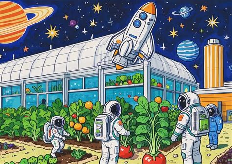 科幻画儿童画太空城市简单又好看（推荐12张） 儿童画图片大全