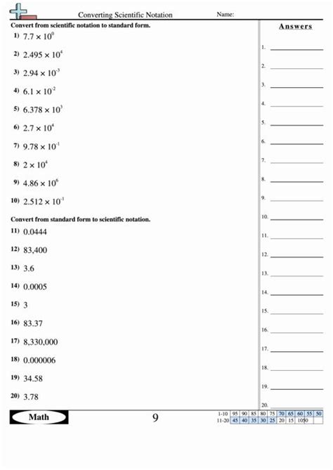 Scientific Notation Worksheet Pdf Proworksheet