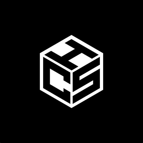 CSH Letter Logo Design With Black Background In Illustrator Cube Logo