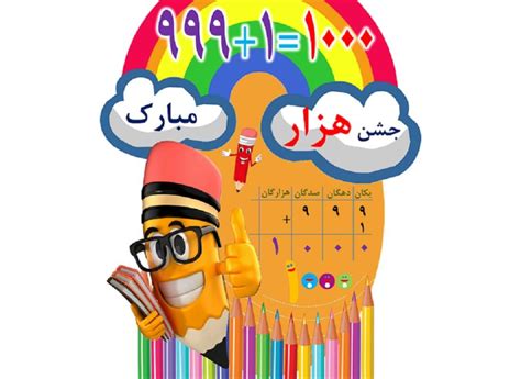 نقاشی با اعداد فارسی نقاشی با عدد هزار 1000 کلاس سوم، ساده و سخت
