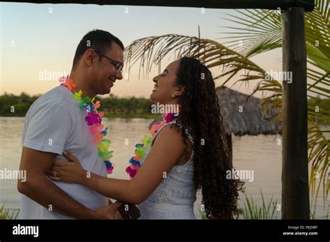 Passionate And Happy Couple After Accepting Marriage Various Poses And