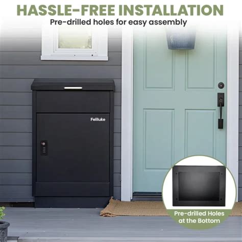 Pre Assembled Package Lock Box With Lift Top Feliluke® Package