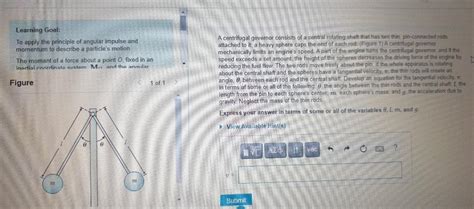Solved Learning Goal To Apply The Principle Of Angular Chegg Com