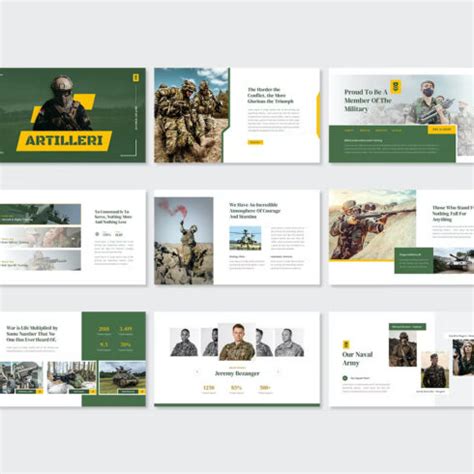 Artilleri Military Army PowerPoint Template Master Bundles