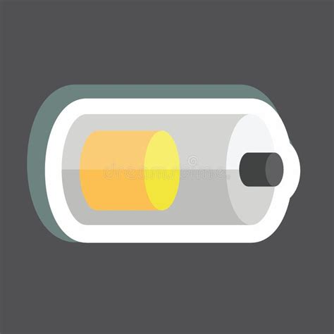 Sticker Half Battery Suitable For Web Interface Symbol Simple Design Editable Design Template