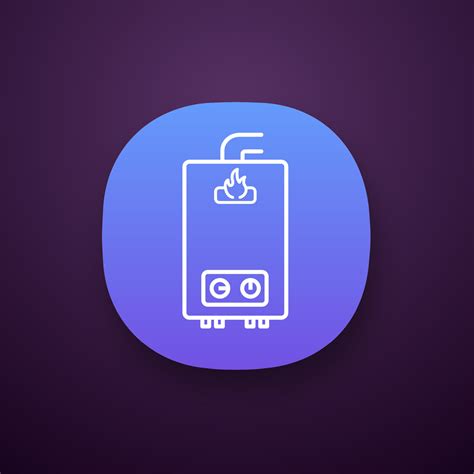 Gas Water Heater App Icon Heating Water Home Boiler U Ux User