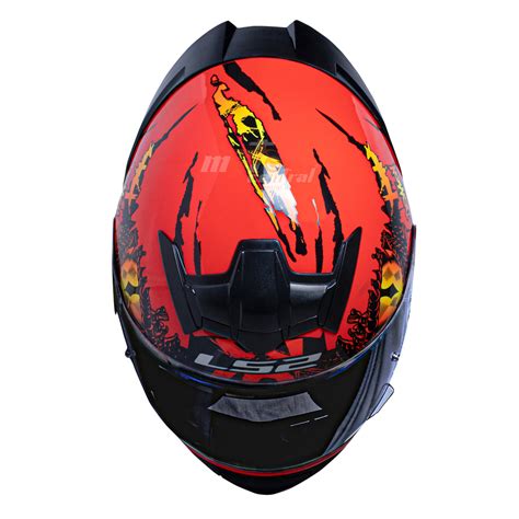 Ls2 Ff352 Demon Dark Red Gloss Helmet Moto Central