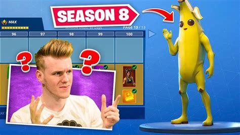 New Season 8 Battlepass In Fortnite 100 Unlocked Youtube