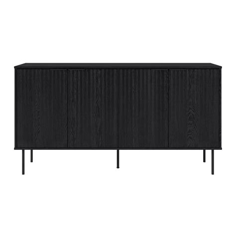 Amber And Emily Leander 4 Door Fluted Sideboard Buffet