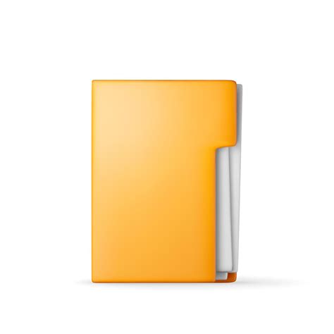 3d Business Folder Full Of Papers Isolated On White Render Yellow Folder For Correspondence