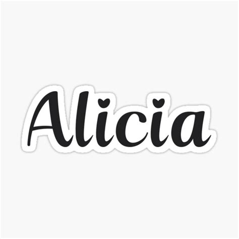 Alicia Sticker For Sale By 99Posters Redbubble