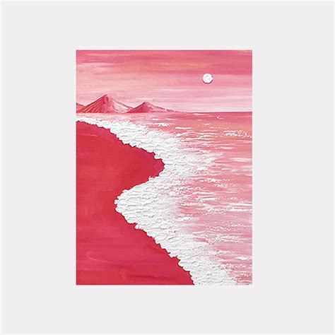 肌理画diy材料立体石英砂丙烯数字油画手工画画粉色沙滩彩画治愈 虎窝淘