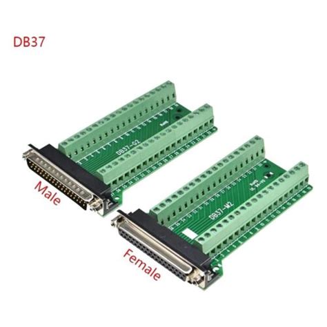 2pcs Db37 Male Female For Board Connector Rs232 D Sub Serial 37 2143