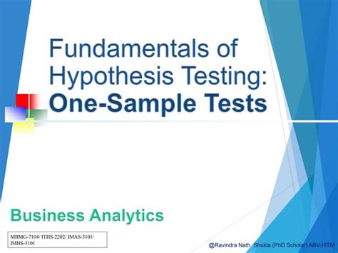Hypothesis Test One Sample T Test Z Test Proportion Z Test Pptx