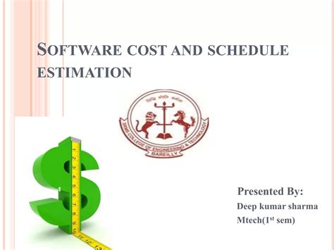 Software Cost Estimation Ppt