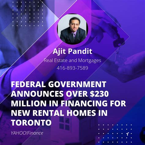 Ajit Pandit On Linkedin Federal Government Announces Over 230 Million In Financing For New Rental