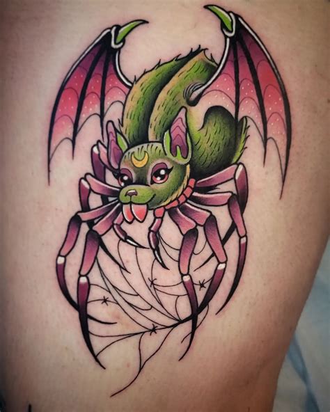 Traditional Bat Tattoo Design