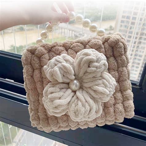 球球编织线球球线纯色手工diy礼物泡芙包包材料包送女友闺蜜自制 虎窝淘