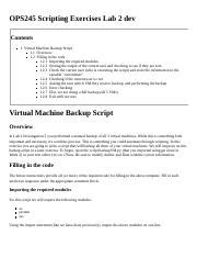 Automating Virtual Machine Backup With Scripting Lab Exercise Course Hero