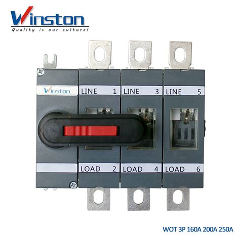 Wot Series Electrical 160a 200a 250 Amp 3p Isolator Switch Yueqing