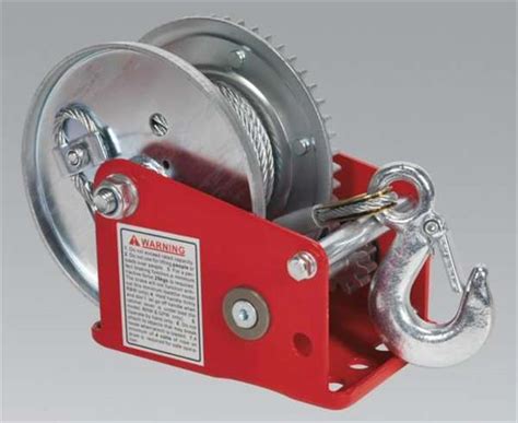 Sealey Gwc1200b Geared Hand Winch With Brake And Cable 540kg Capacity