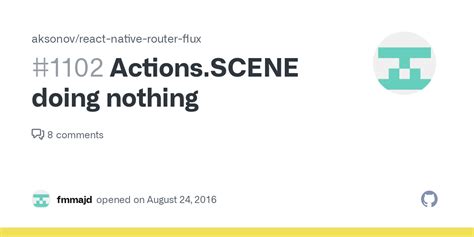 Actions Scene Doing Nothing Issue Aksonov React Native Router Flux Github