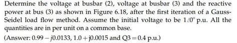 Solved Determine The Voltage At Busbar Voltage At Chegg Com