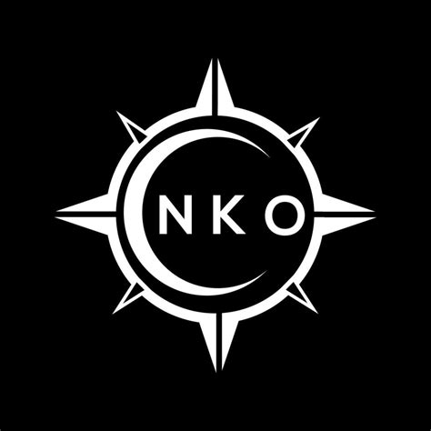 Nko Resumen Monograma Proteger Logo Diseño En Negro Antecedentes Nko