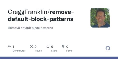 Github Greggfranklinremove Default Block Patterns Remove Default
